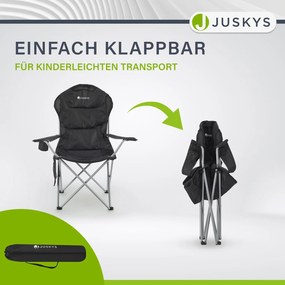 Juskys Skládací kempingová židle Lido Barva: šedá