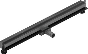 Mexen Flat Wall, sprchový žlab na zeď 2v1, 80 cm, broušený grafit, 1E30080