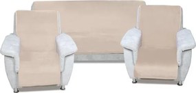 Bellatex Souprava Korall micro 3+1+1 1ks 150x200, 2ks 65x150 cm Béžová