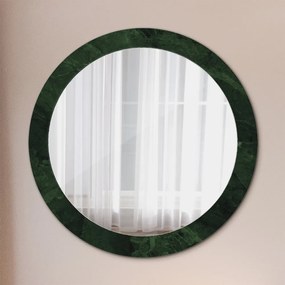 Kulaté dekorativní zrcadlo na zeď Zelený mramor fi 80 cm