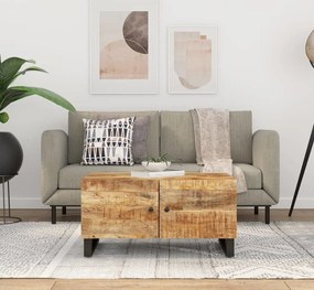 vidaXL Konferenční stolek 80 x 50 x 40 cm masivní mangovník a kompozit [350638] Barva: Světlé dřevo