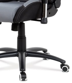 Kancelářská židle KA-F01 GREY látka šedá/černá