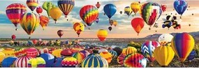 EUROGRAPHICS Panoramatické puzzle Vzlet balónů / 1000 dílků / 99 x 33