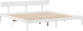Postel bez matrace bílá 180 x 200 cm masivní borovice 3301521