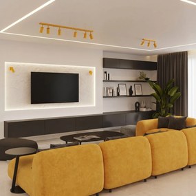 Sollux Lighting Stropní svítidlo RING 3P žluté