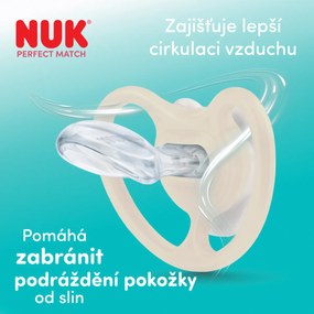 NUK Dudlík Perfect Match Air bear 18 m+ 1 ks