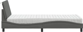 Postel s matrací Hanko tmavě šedá 80 x 200 cm textil 3310490