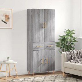 vidaXL Skříň highboard 69,5 x 34 x 180 cm kompozitní dřevo [3198139] Barva: šedá sonoma