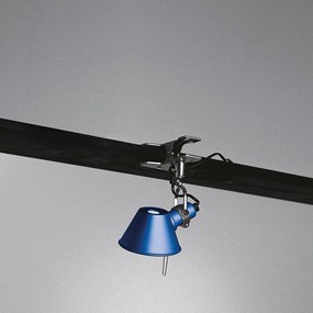Artemide A010850 + 5 let záruka, přímý distributor Tolomeo Micro pinza, modrá lampa s klipem, 1x46W E14, 20 cm