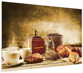 Obraz kávy a snídaně (100x70 cm)