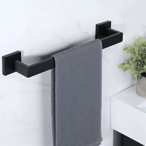 Rea Erlo, koupelnový věšák 55cm 332917, černá matná, REA-06906