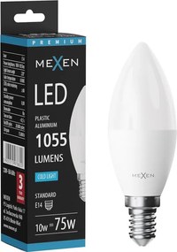 Mexen Nova, LED žárovka E14, C37, 10W, neutrální - 4000K, 1055 lm - L102-E14-1040-01