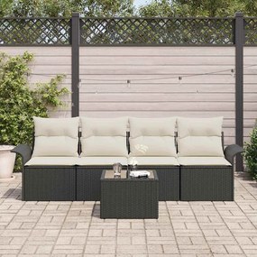 Set pohovek 5 ks Černá polyratan 3345227