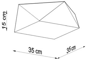Sollux SL.0691 - Stropní svítidlo HEXA 2xE27/60W/230V stříbrná