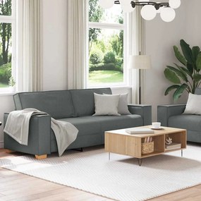 2dílná sedací souprava s poduškami tmavě šedá textil 3324692