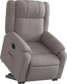Elektrické zvedací polohovací křeslo taupe textil 3205234