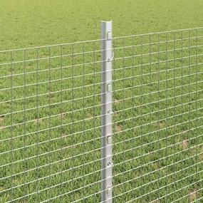 Svařovaná drátěná plotovina s tyčkami 50 x 0,8 m Stříbrná 3336393