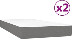 Box spring postel s matrací tmavě šedá 200x200 cm textil 3144102