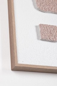 BIZZOTTO Růžový obraz v rámu 80 x 60 cm s oblými tvary 0245284