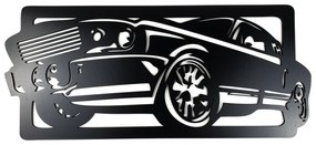 Dřevěná dekorace Ford Mustang černá (68 x 29 cm) - Kvalitní samolepky.cz