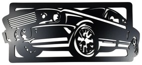Dřevěná dekorace Ford Mustang černá