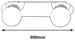 Rabalux 2111 - Koupelnové stropní svítidlo BECCA 2xG9/28W/230V IP44