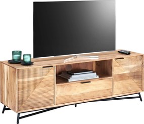 XXXLutz NÍZKÁ KOMODA, akácie, černá, barvy akácie, 145/50/40 cm Ambia Home - Komody z masivu - 001630018203