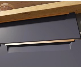 Kuchyňská linka GLAMOUR m | 145x312,5x172,5 cm | modrá mat