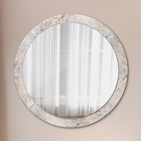 Kulaté dekorativní zrcadlo Shabby mozaika fi 90 cm