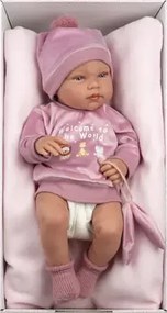 Llorens 84346 NEW BORN HOLČIČKA - realistická panenka miminko s celovi