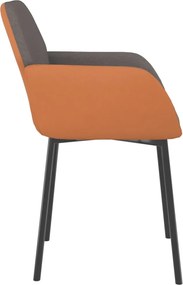 vidaXL Jídelní židle 2 ks textil a umělá kůže [344752] Barva: Hnědá