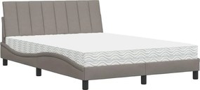 Postel s matrací Hanko taupe 120 x 200 cm textil 3310521