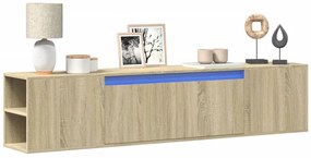 Nástěnná TV skříňka s LED dub sonoma 180 x 31 x 39,5 cm 3307956