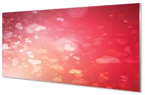 akrylový obraz Červené srdce pozadí 125x50 cm