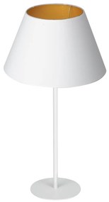 Luminex Stolní lampa ARDEN 1xE27/60W/230V pr. 30 cm bílá/zlatá LU3458