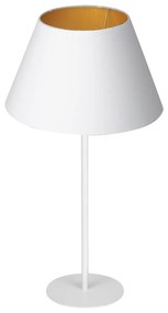Stolní lampa ARDEN 1xE27/60W/230V pr. 30 cm bílá/zlatá