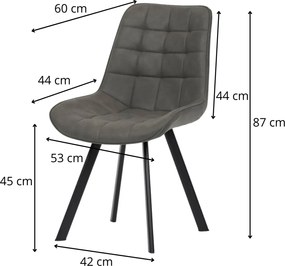 Vikio Jídelní set pro 6 osob 180x90 cm dub, šedá samet VJS118-61S-S