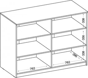 Falco Komoda Matylda 830 sv.šedá/ dub artisan