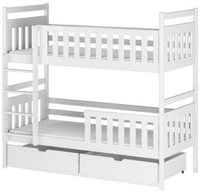 Dětská postel 80 cm Mao (s roštem a úl. prostorem) (bílá). 1013389