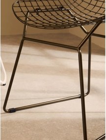 Kovová jídelní židle v bronzové barvě District – Premier Housewares