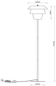 Lucide 05729/01/30 - Stojací lampa JERICHO 1xE27/40W/230V