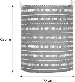 Úložný koš 80l, šedý se vzorem SPRINGOS HA0126