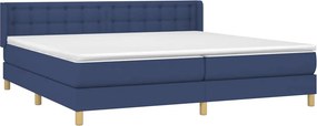 Box spring postel s matrací modrá 160x200 cm textil 3130607