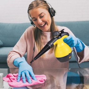 Costway Ruční parní čistič 9dílná sada příslušenství a bezpečný design parní