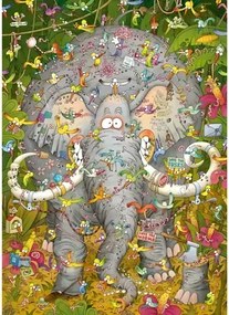 HEYE Puzzle Sloní život / 1000 dílků / 50 x 70 cm