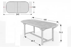 Doppler TAMAN NORFOLK FSC® - zahradní teaková souprava 6+1