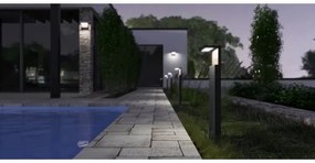 LED Venkovní lampa NATURA LED/12W/230V 4000K 60 cm IP65 hnědá/antracit