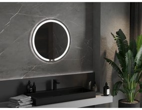 Mexen Rose, LED koupelnové zrcadlo s podsvícením 70x70 cm, 6000K, ochrana proti zamlžování, 9810-070-070-611-00