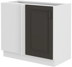 Dolní kuchyňská skříňka Sheila 105 ND 1F BB (bílá + grafit). 1040930