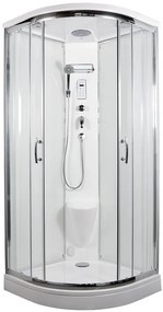 ARTTEC BRILIANT NEW - Parní sprchový box model 8 chinchila 90 x 90 cm